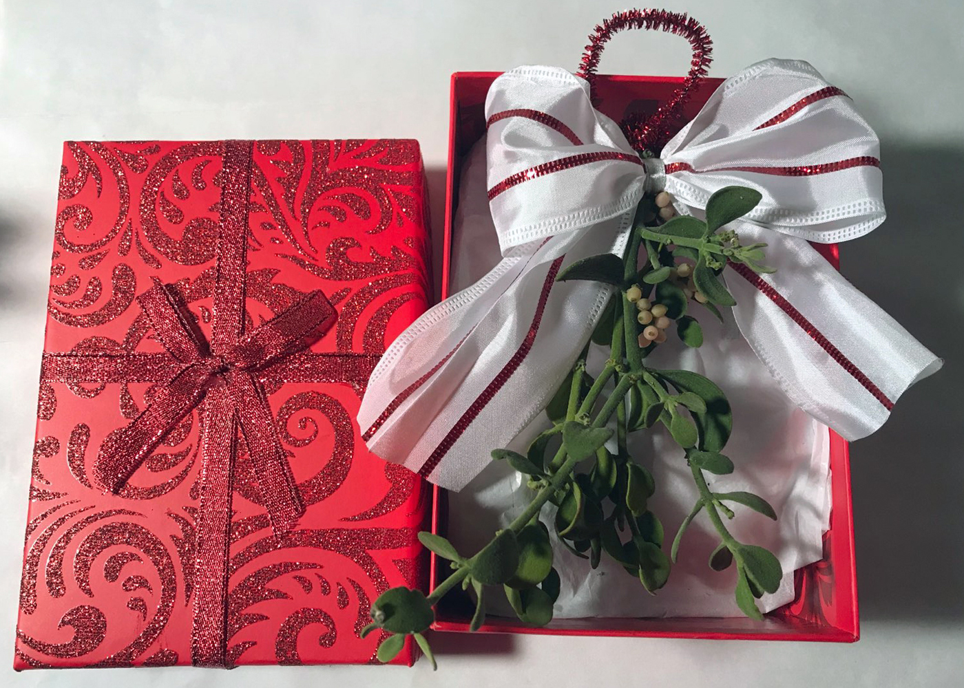 Mistletoe Gift Boxes and Gift Tins